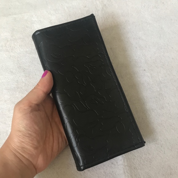 Bape | Bags | A Bathing Ape Black Leather Yen Wallet | Poshmark